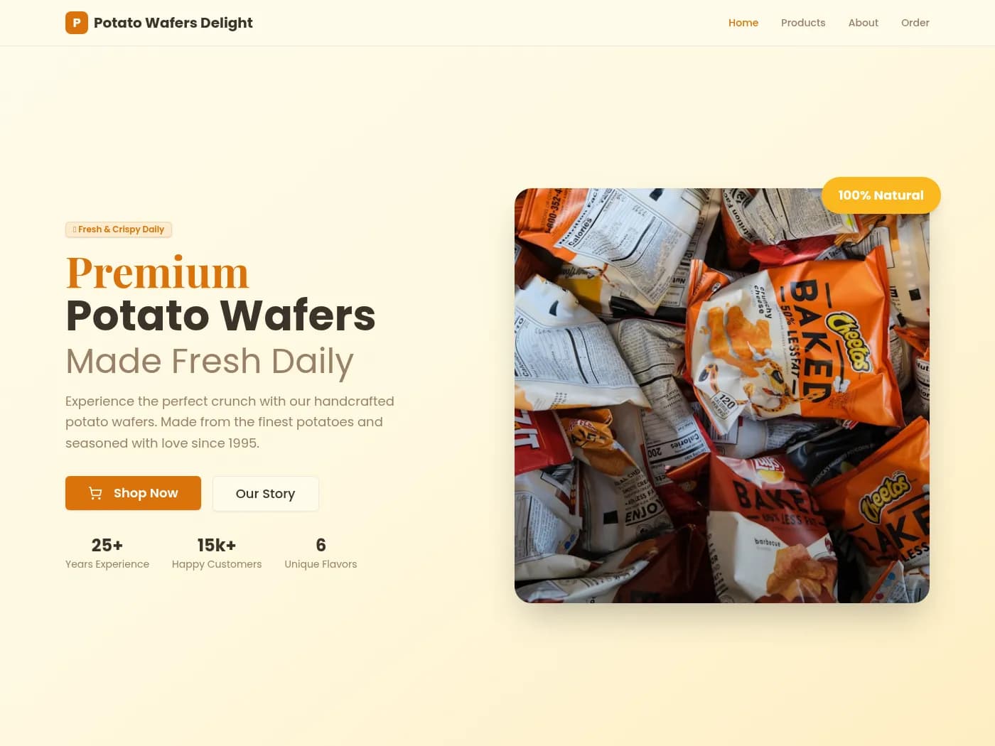 Patato Wafers Delight Website