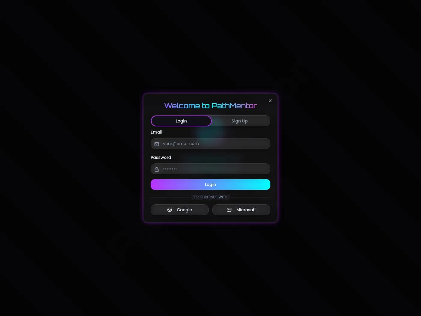 PathMentor: Glassy Neon-AI Study Companion Web App