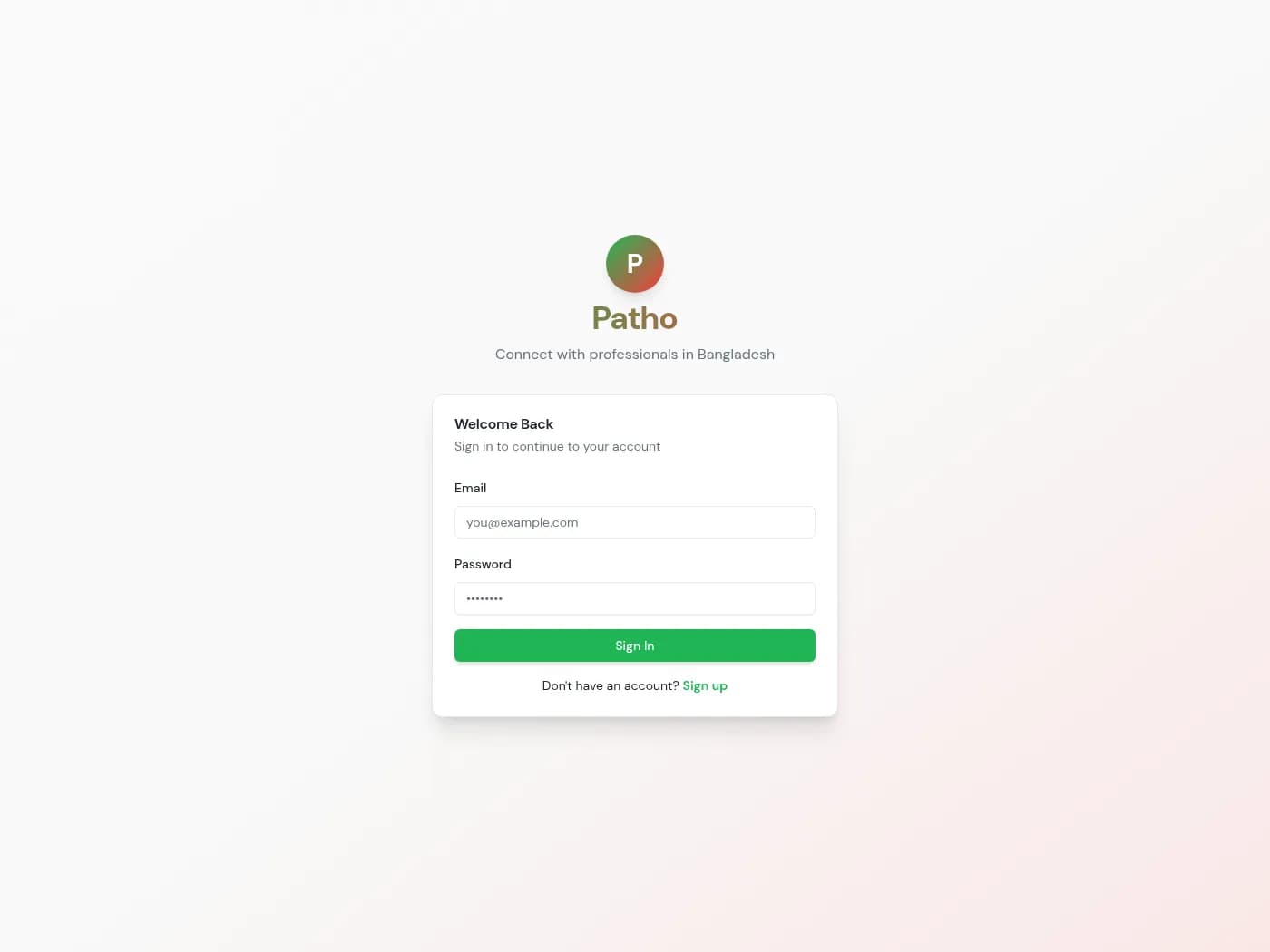 Patho App - Professional Bangladeshi Social Media Platform