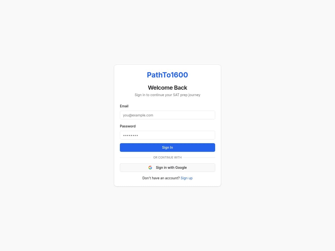 PathTo1600 – SAT Prep Platform (Full-Stack, Screenshot-Perfect Recreation)