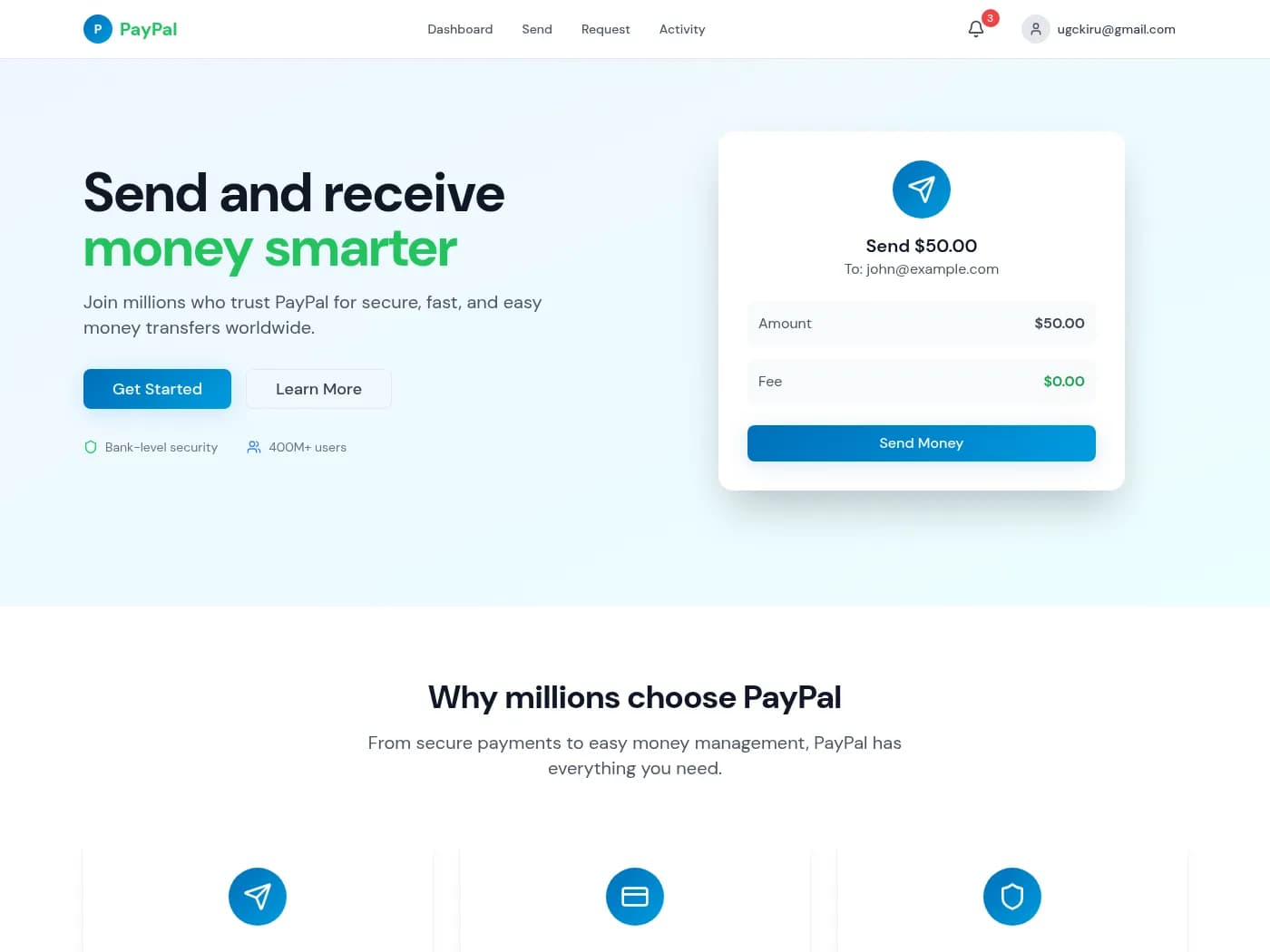 PayPal Clone - Peer-to-Peer Payments Platform