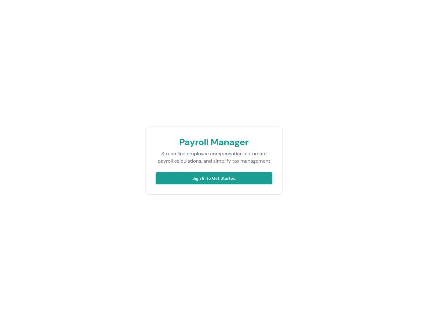 Payroll Manager