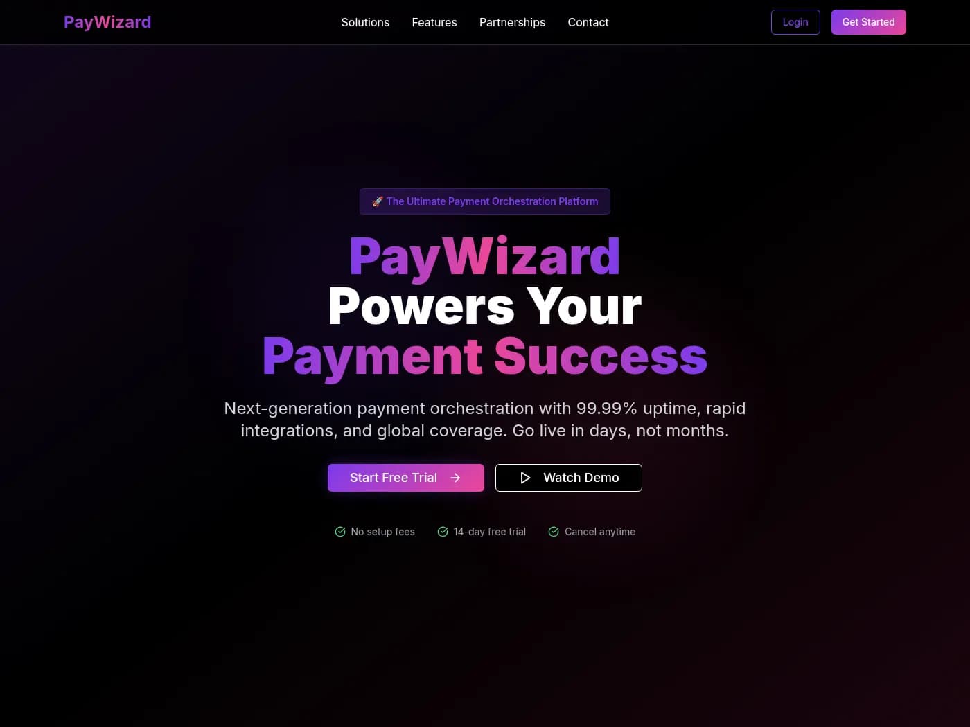 PayWizard Web Portal - Enhanced Rapyd Clone
