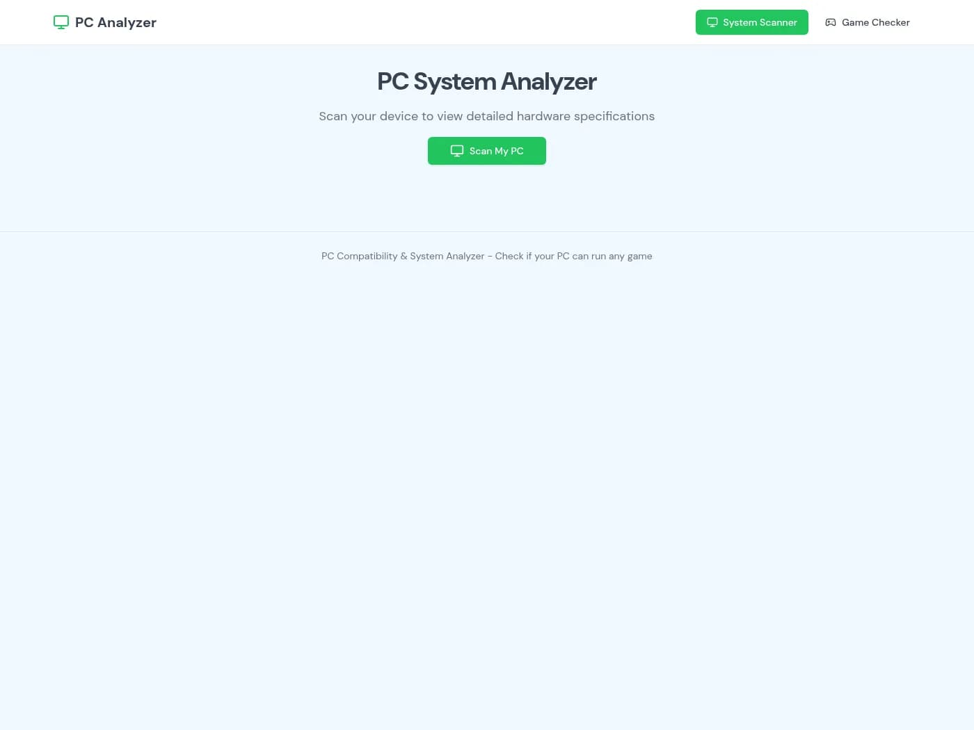 PC Compatibility & System Analyzer Website