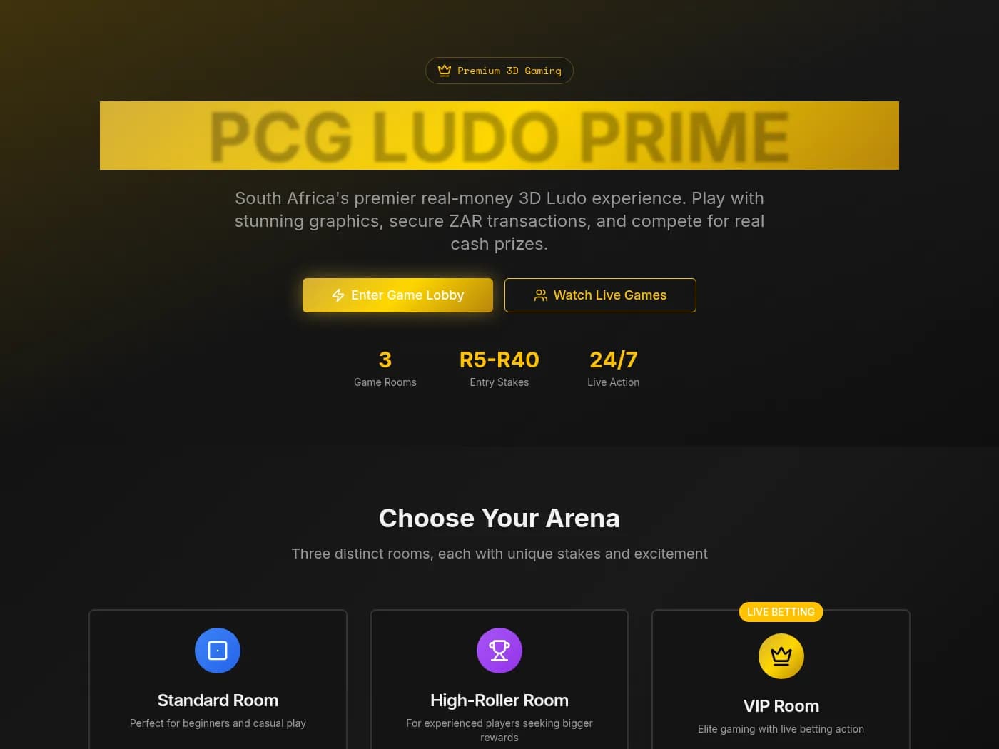 PCG Ludo Prime – Real-Money 3D Web Ludo Game for South Africa
