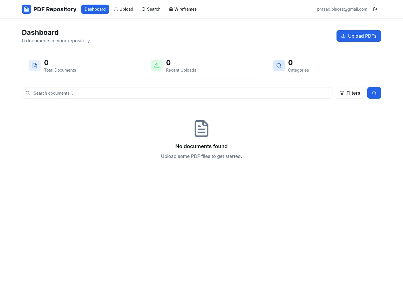 PDF Case Studies Content Repository Web App