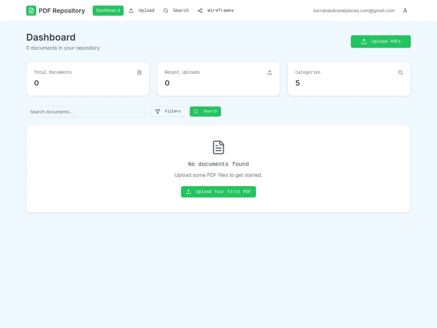 PDF Case Study Repository Web App