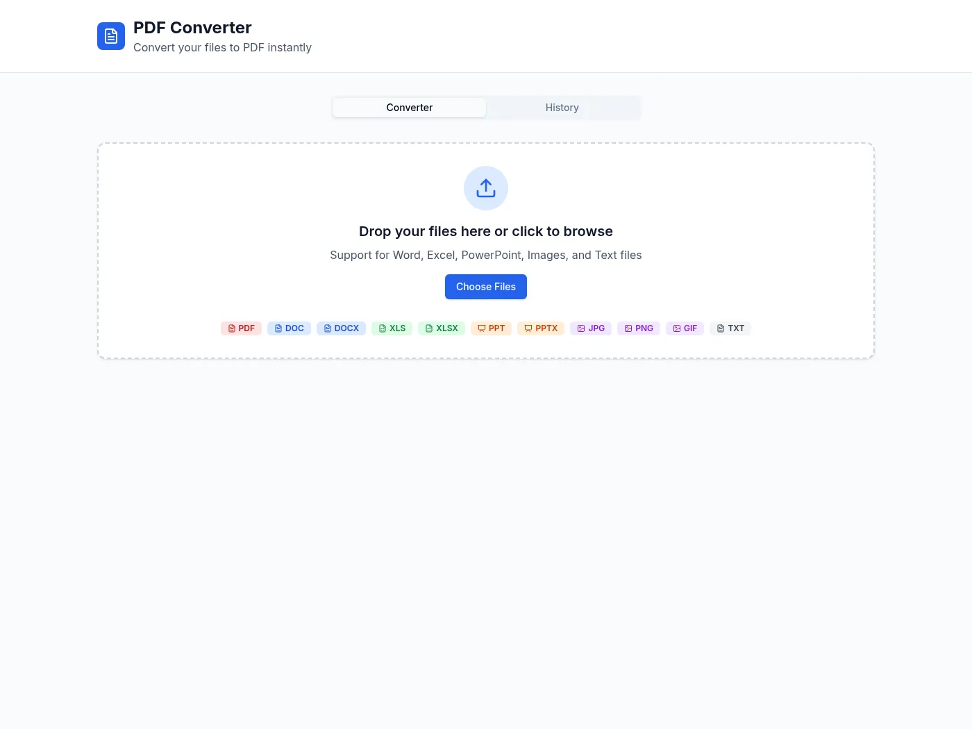 PDF Converter Web App