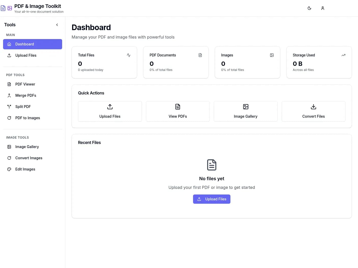 PDF & Image Toolkit Web Application