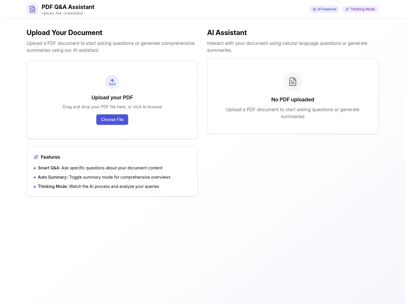 PDF Q&A Assistant Web App
