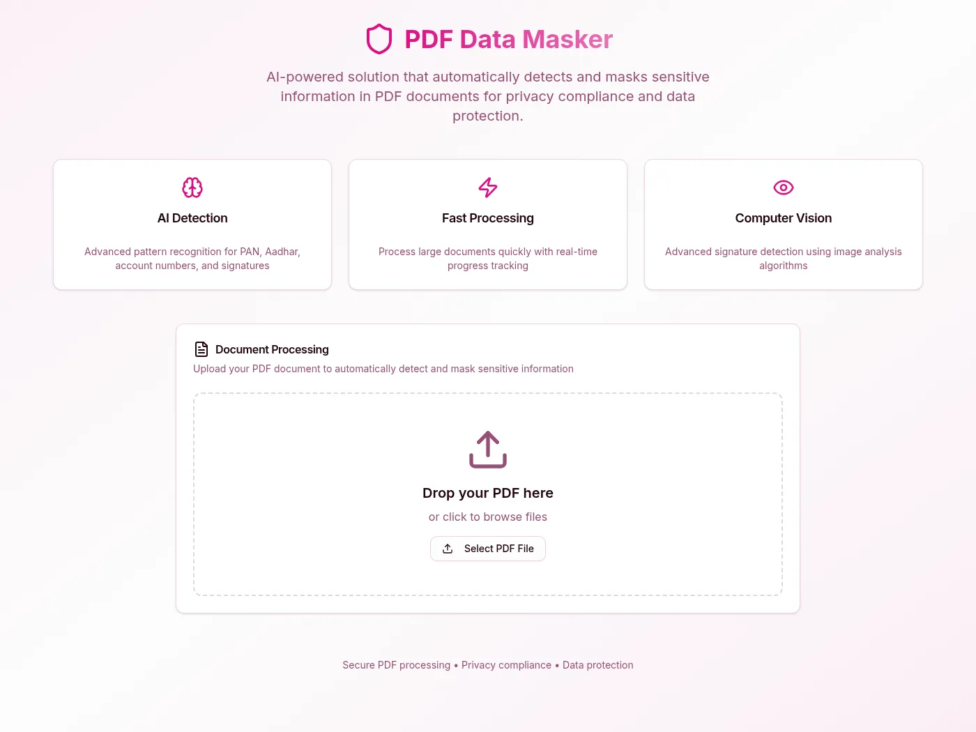 AI-Powered PDF Sensitive Data Masker