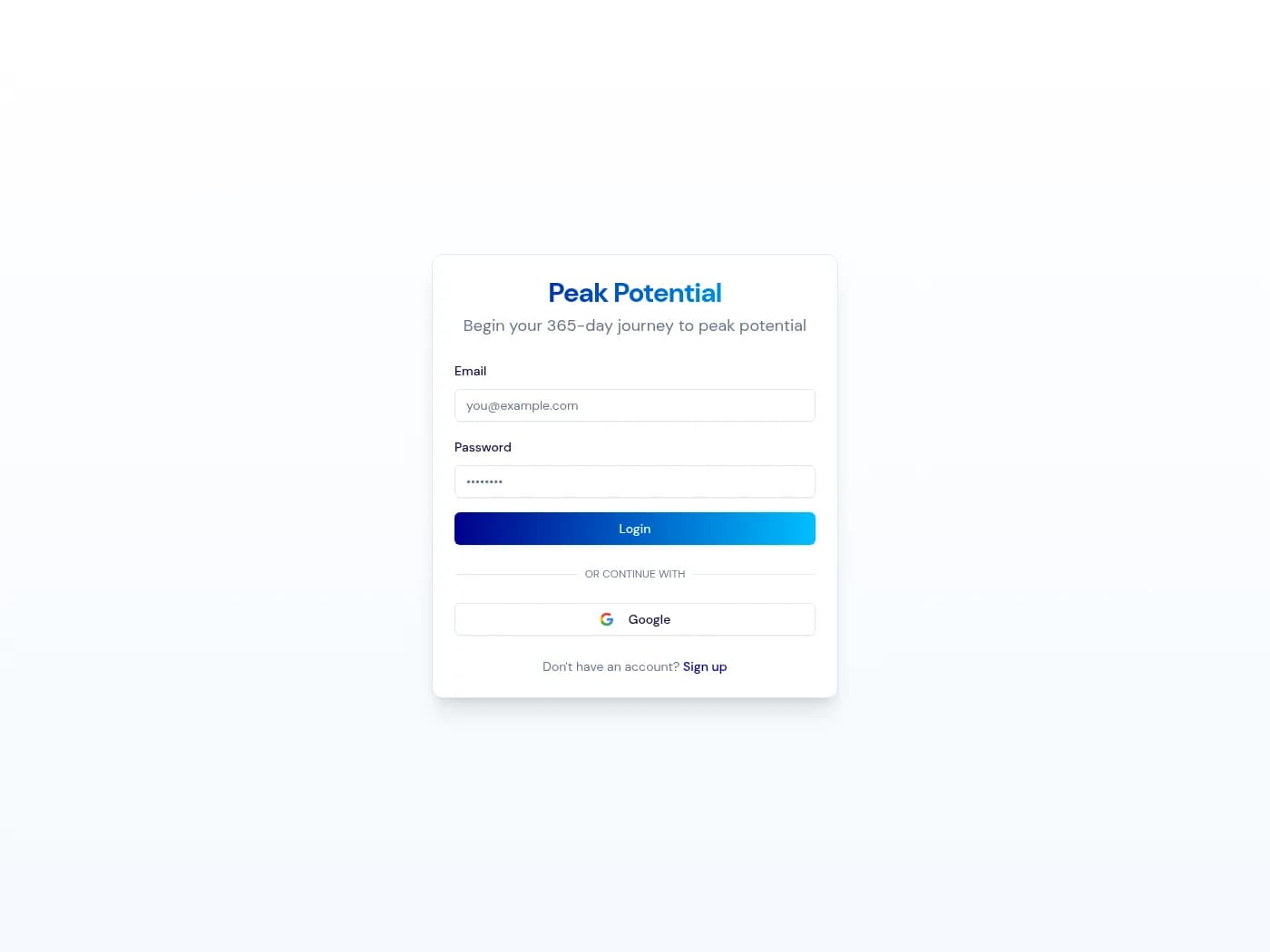 Peak Potential Life Planner & Journal – 365-Day Holistic Growth Web App