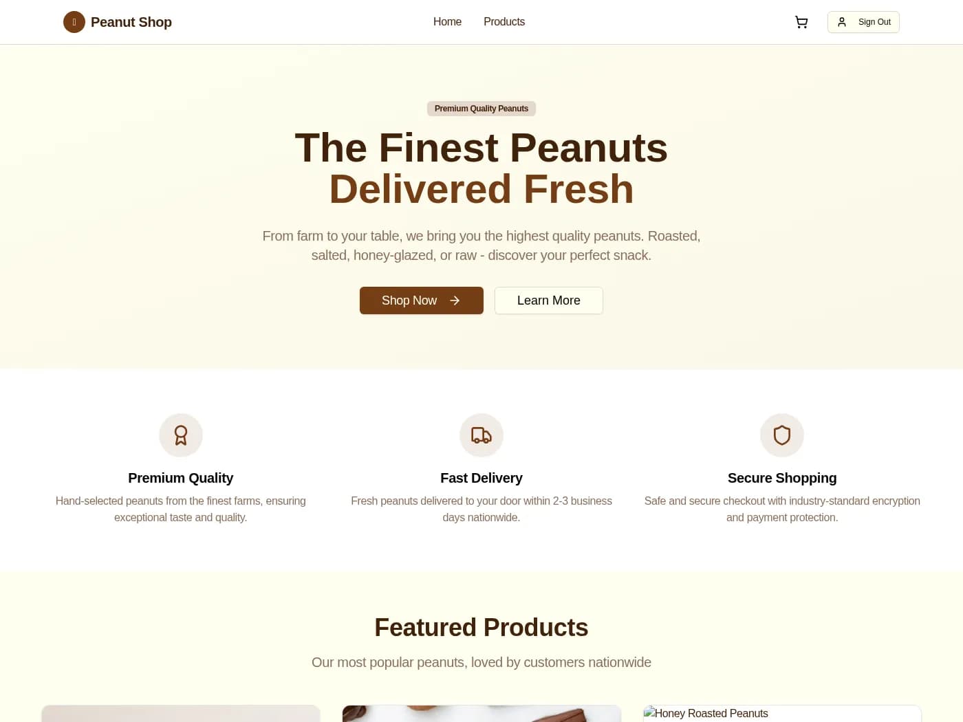 Peanut Shop Online: E-commerce Platform for Peanut Sales