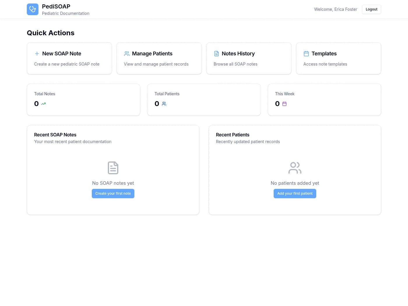 Pediatric SOAP Note Generator & Management Tool