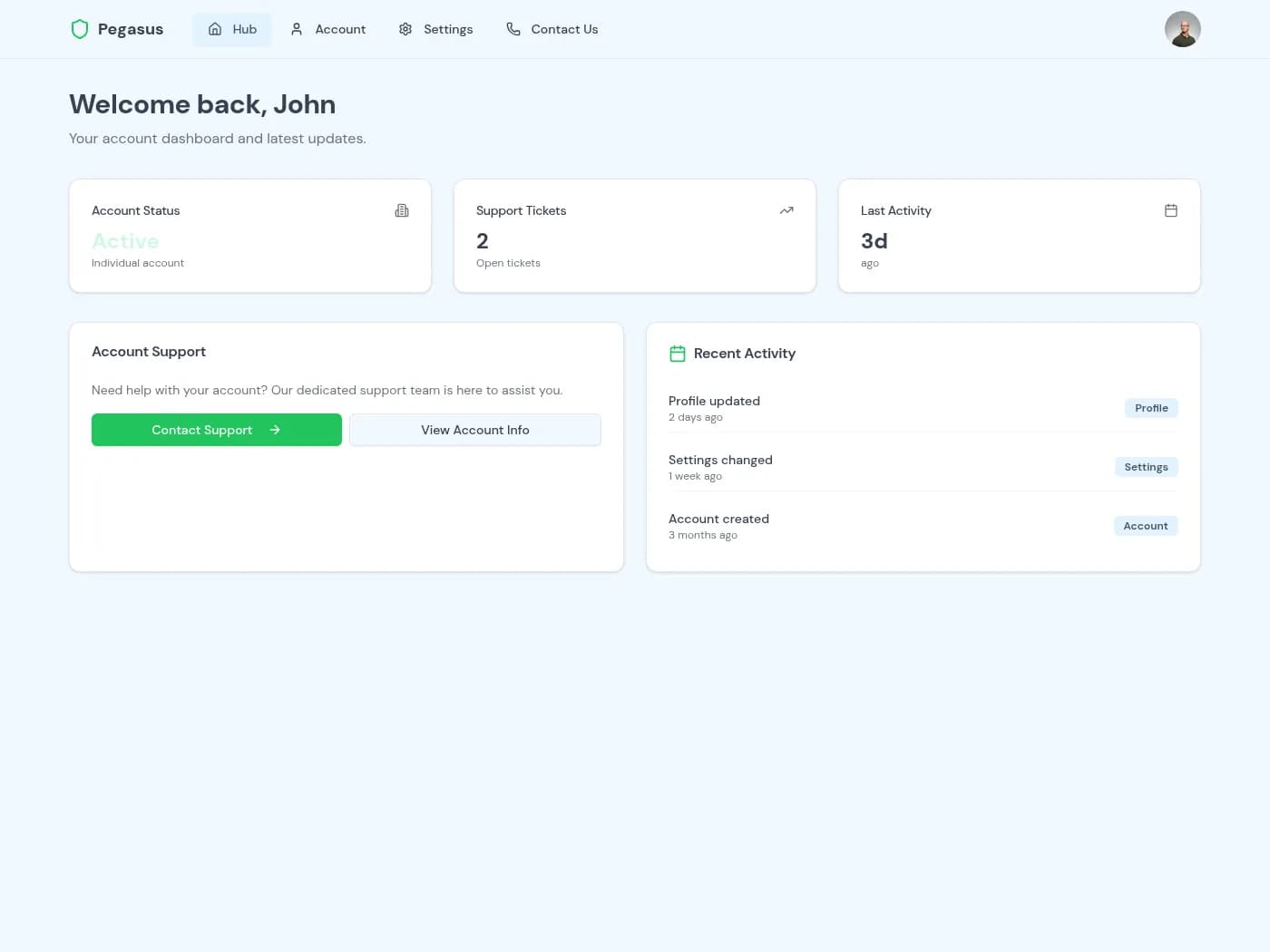 Pegasus Membership-based Navigation & Account Info Enhancements