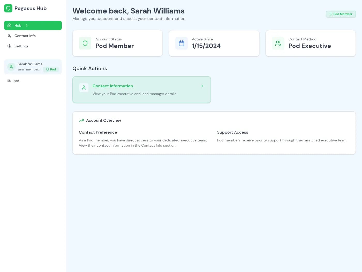 Pegasus Hub UI & Navigation Upgrade