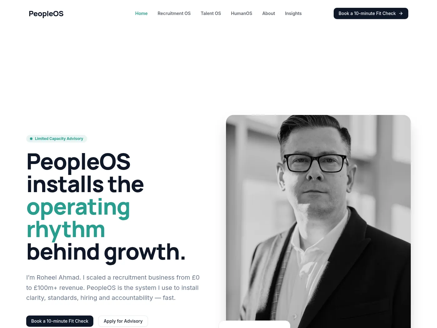 PeopleOS Advisory Site