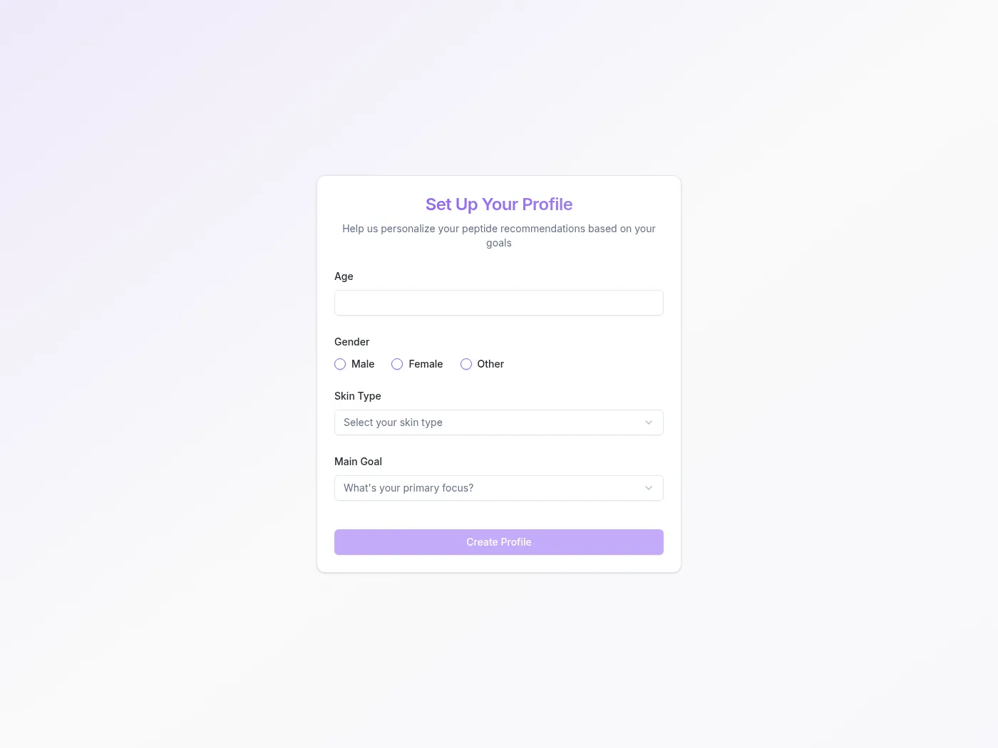 Peptide Stack Builder: Personalized Peptide Library and Progress Tracker