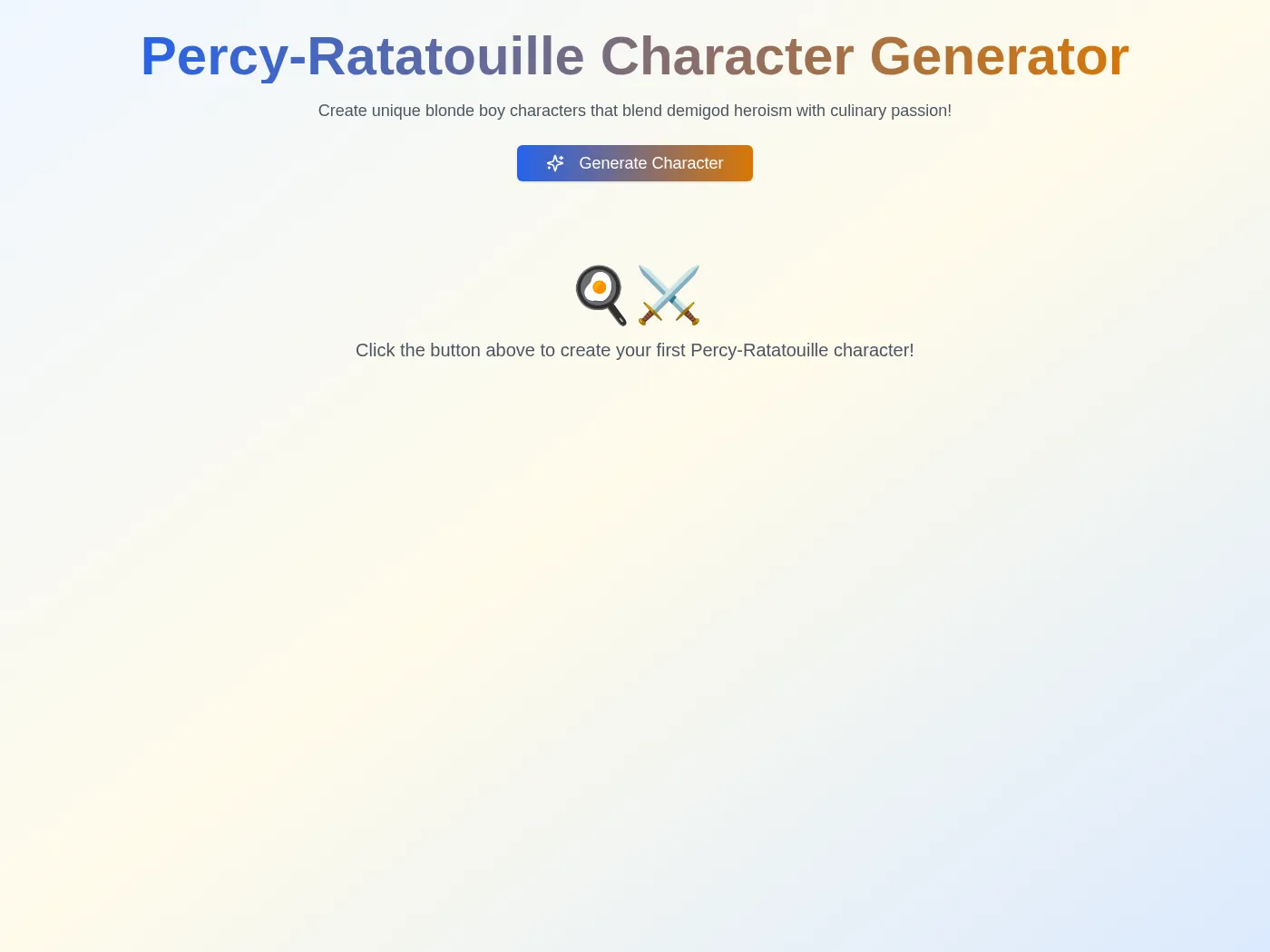 Percy-Ratatouille Character Generator