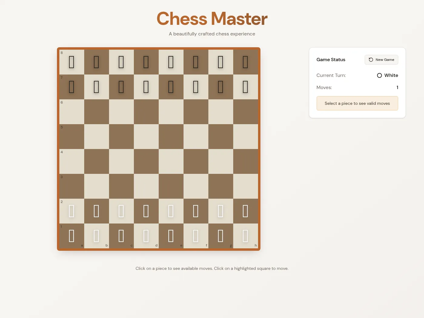Perfectly Designed Chess Game