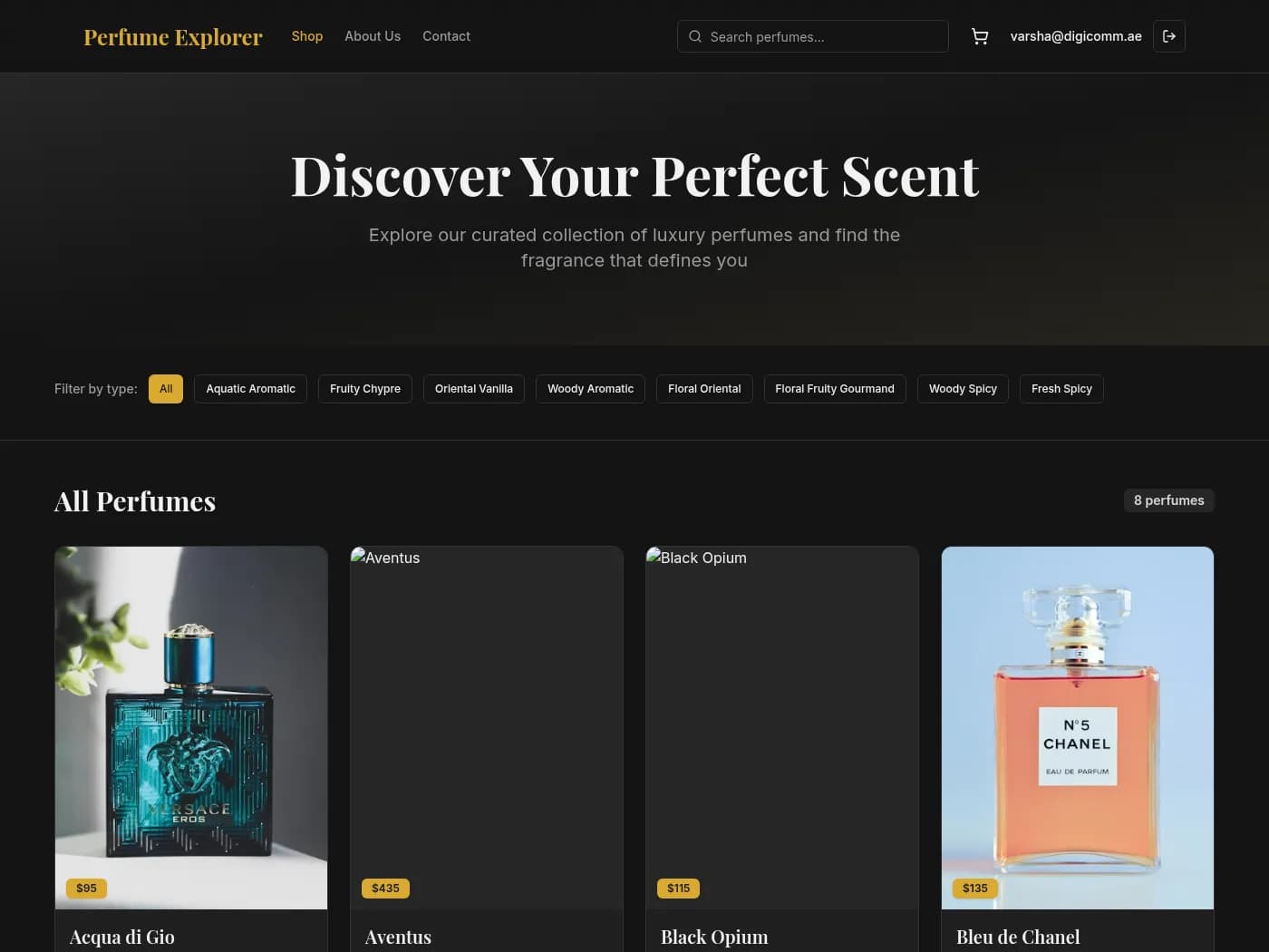 Perfume Explorer: Discover and Review Fragrances