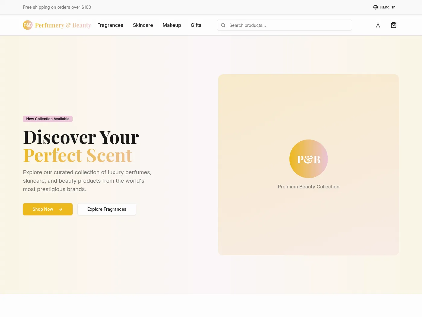 Perfumery & Beauty Multilingual eCommerce Platform