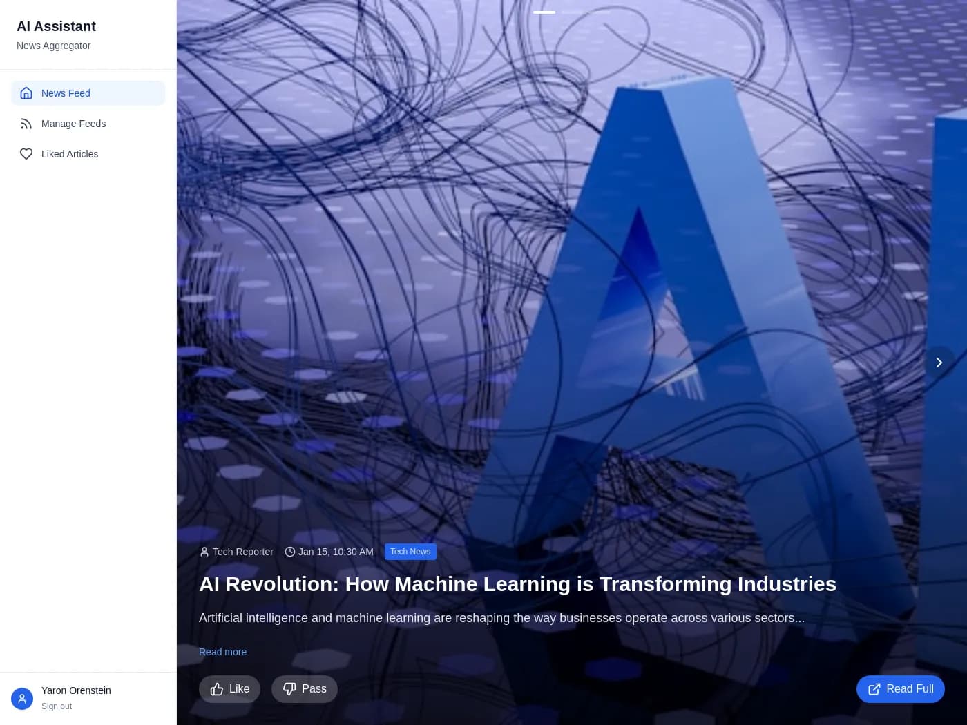 Personal AI Assistant with News Aggregation