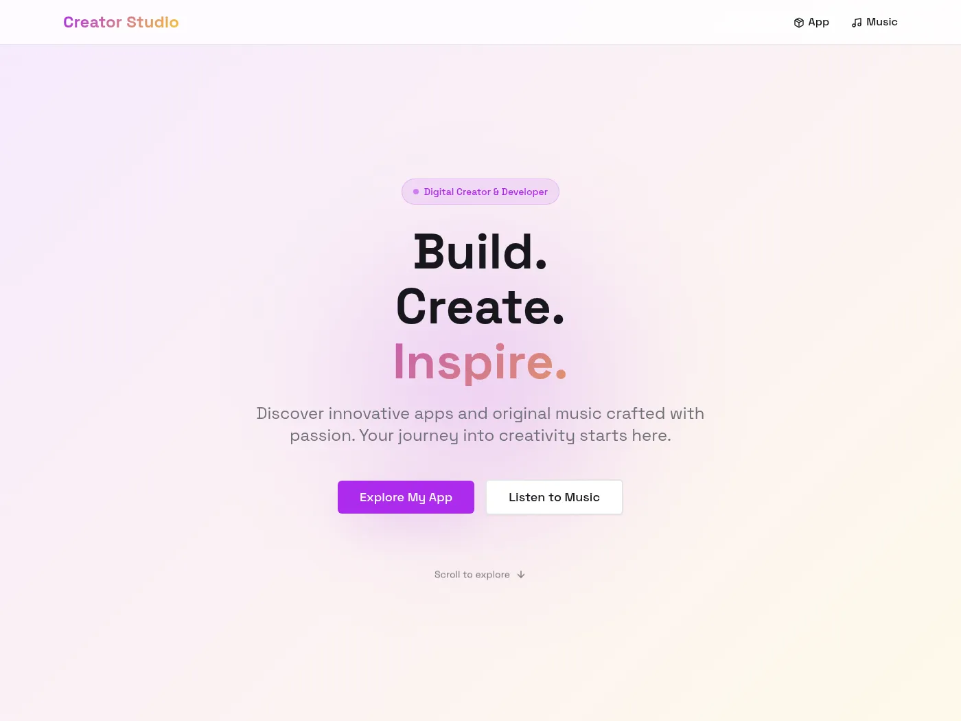 Personal App & Music Storefront