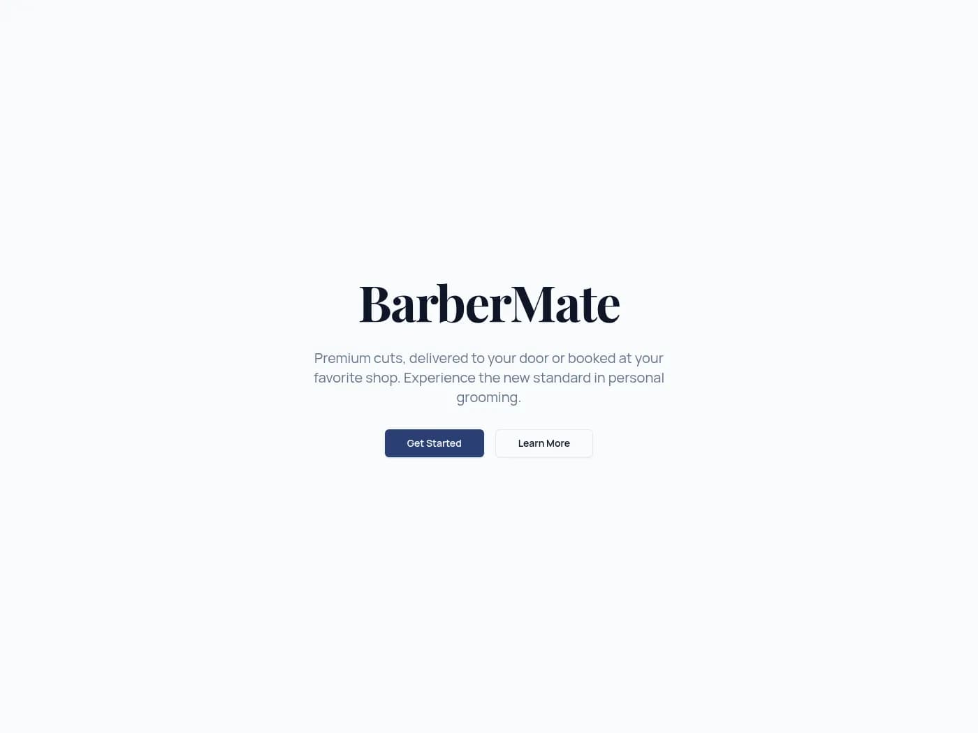 BarberMate: Personal Barber Services Platform