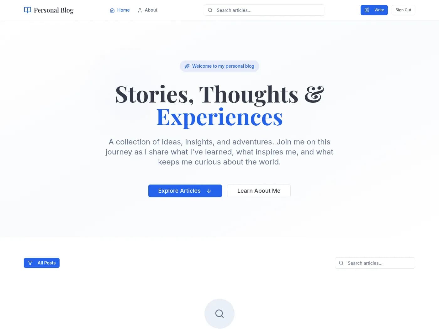 Personal Blog Platform