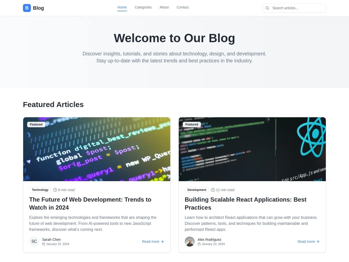 Personal Blog Website
