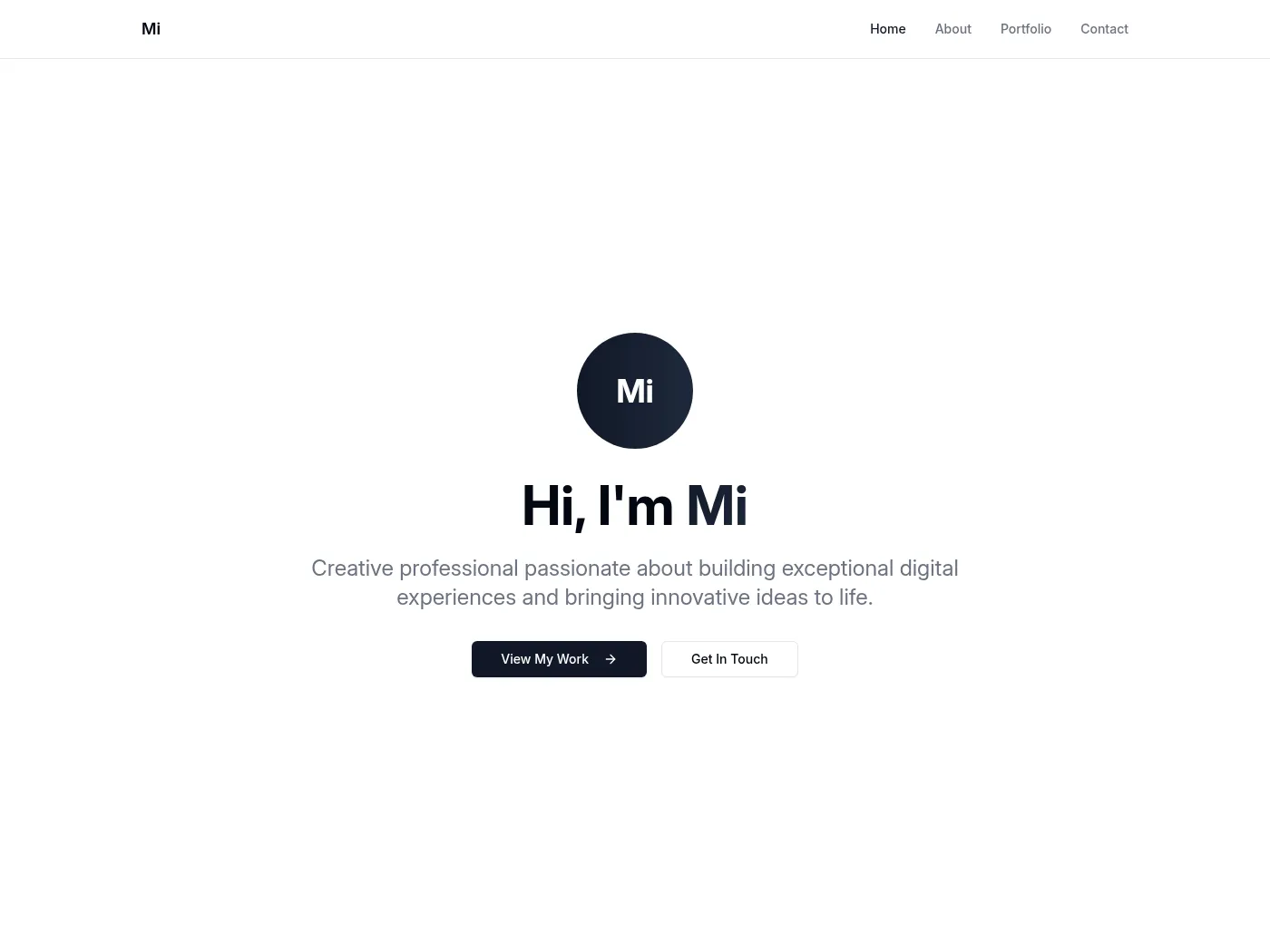 Personal Brand Website for Mi