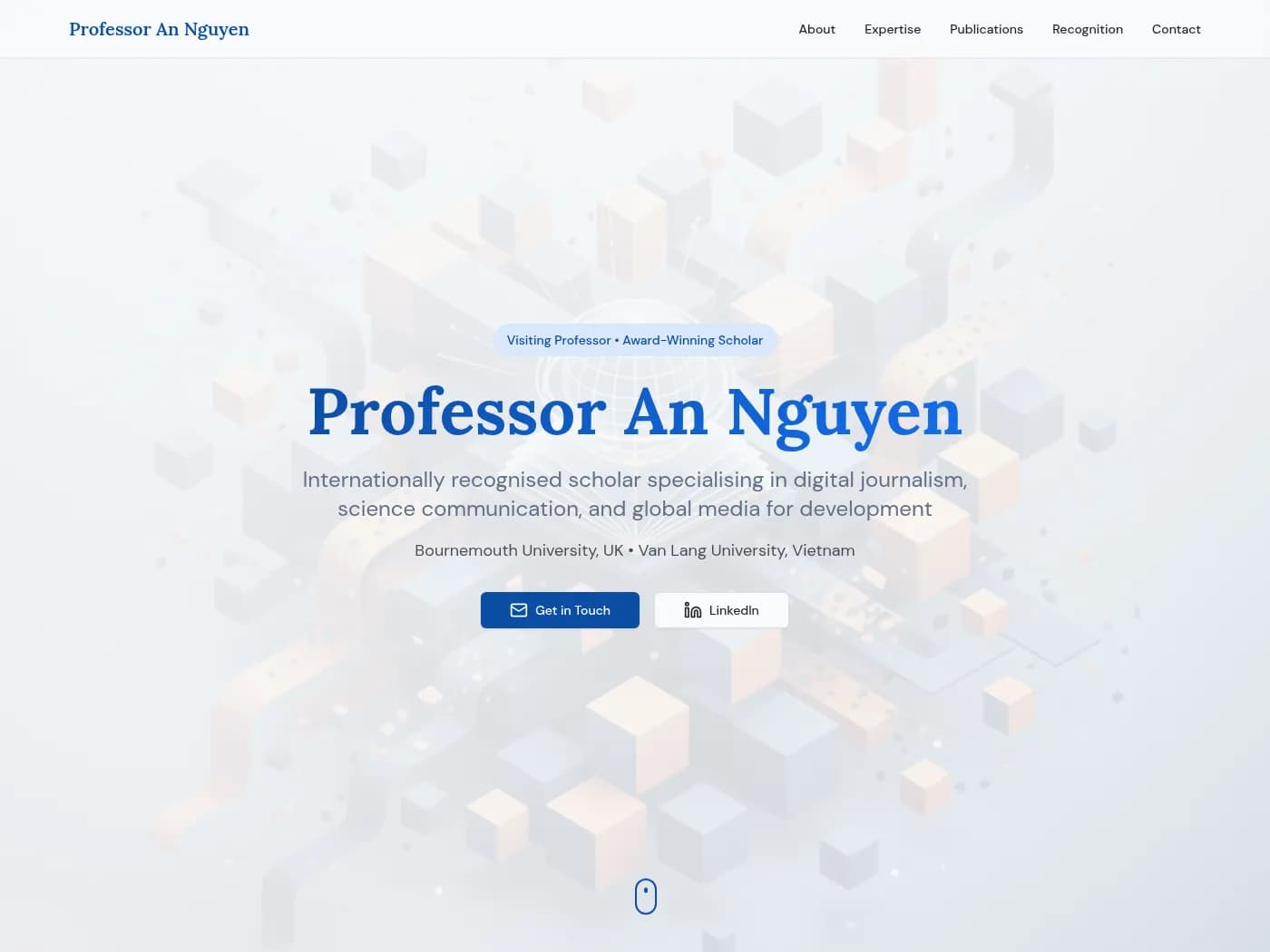 Personal Branding Website for CV Showcase