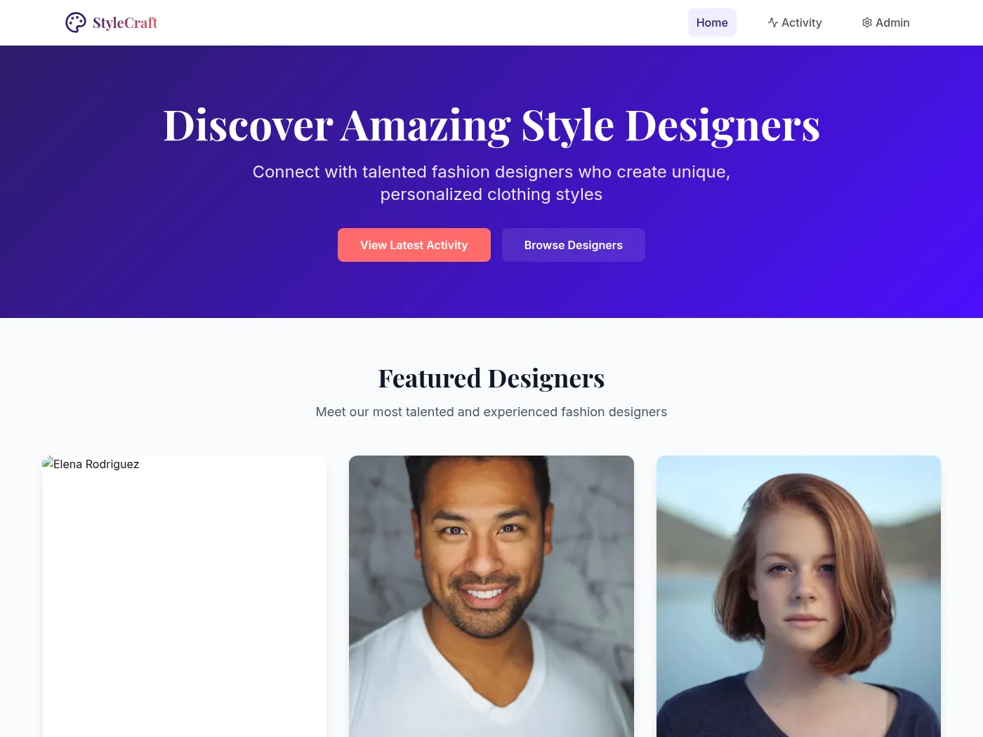 Personal Clothing Style Designer SPA