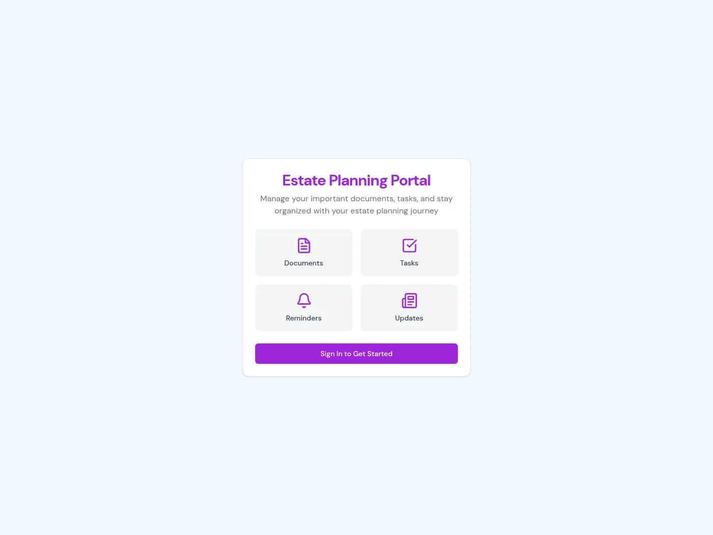 Personal Estate Planning Portal