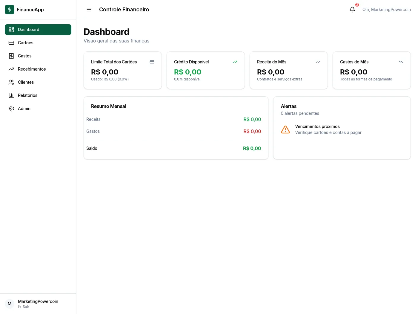 Personal Finance and Card Management Platform with Recurring Incomes and Expense Tracking