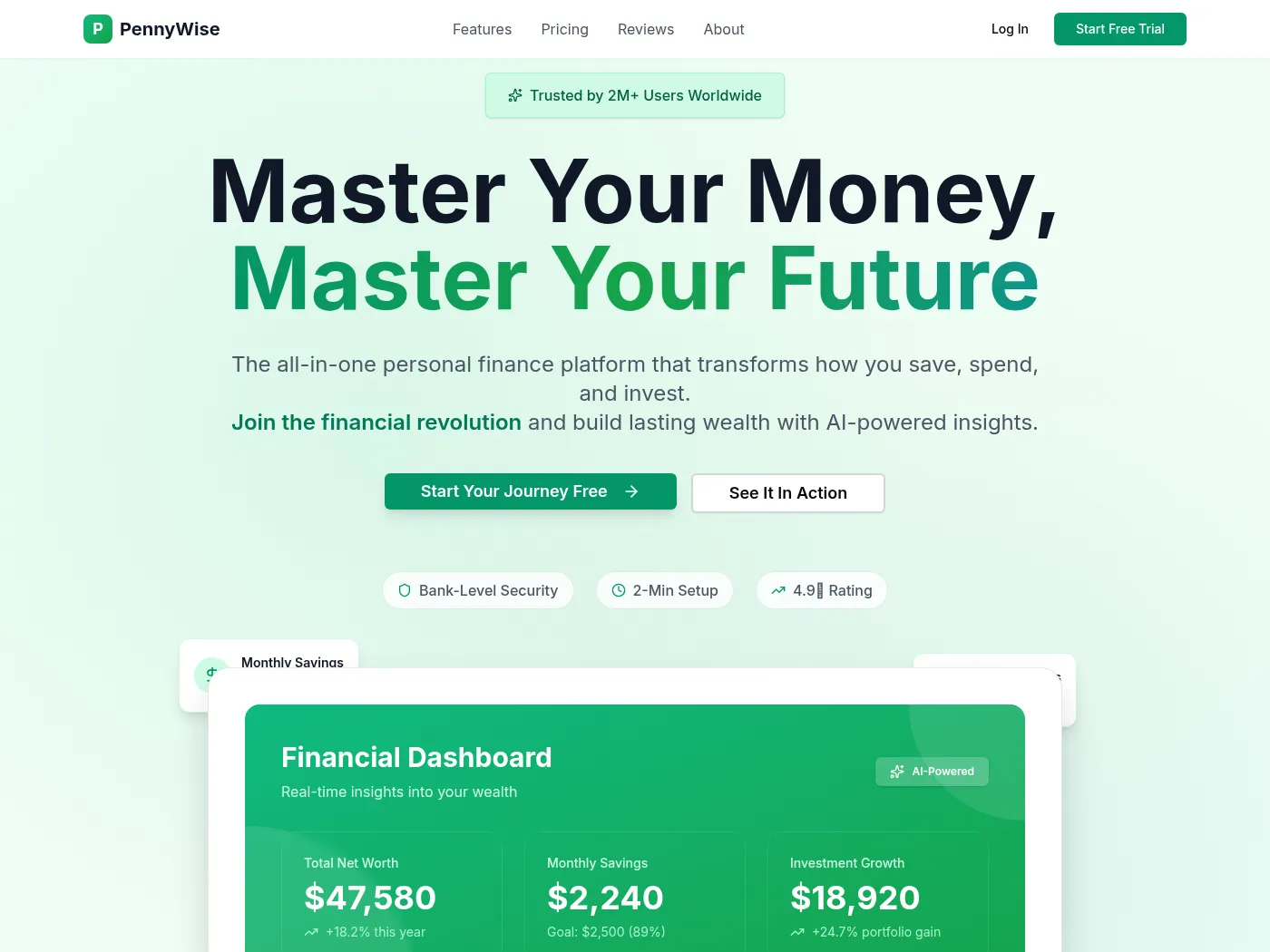Personal Finance Landing Page