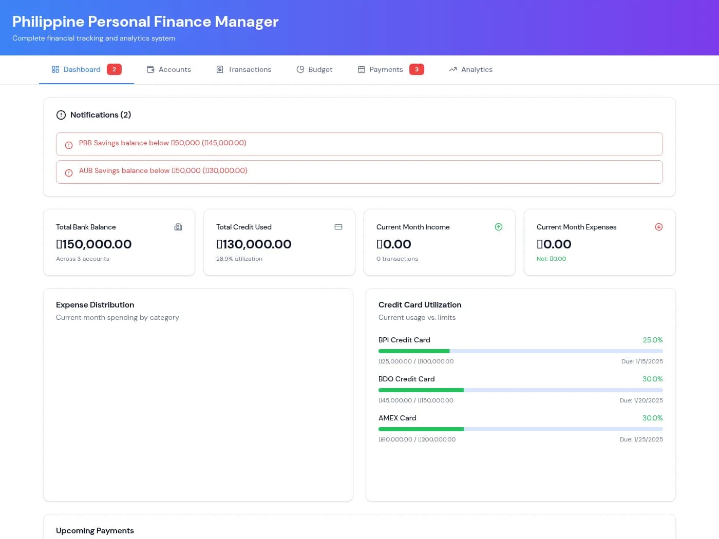 Comprehensive Personal Finance Manager for the Philippines