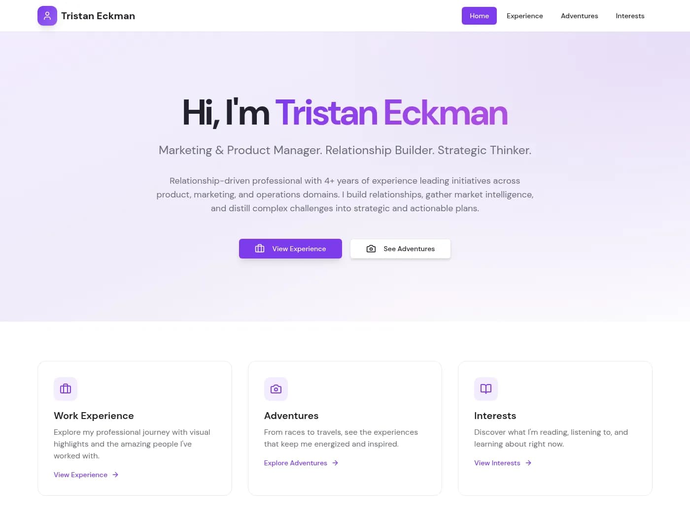 Personalized Interactive Digital Portfolio