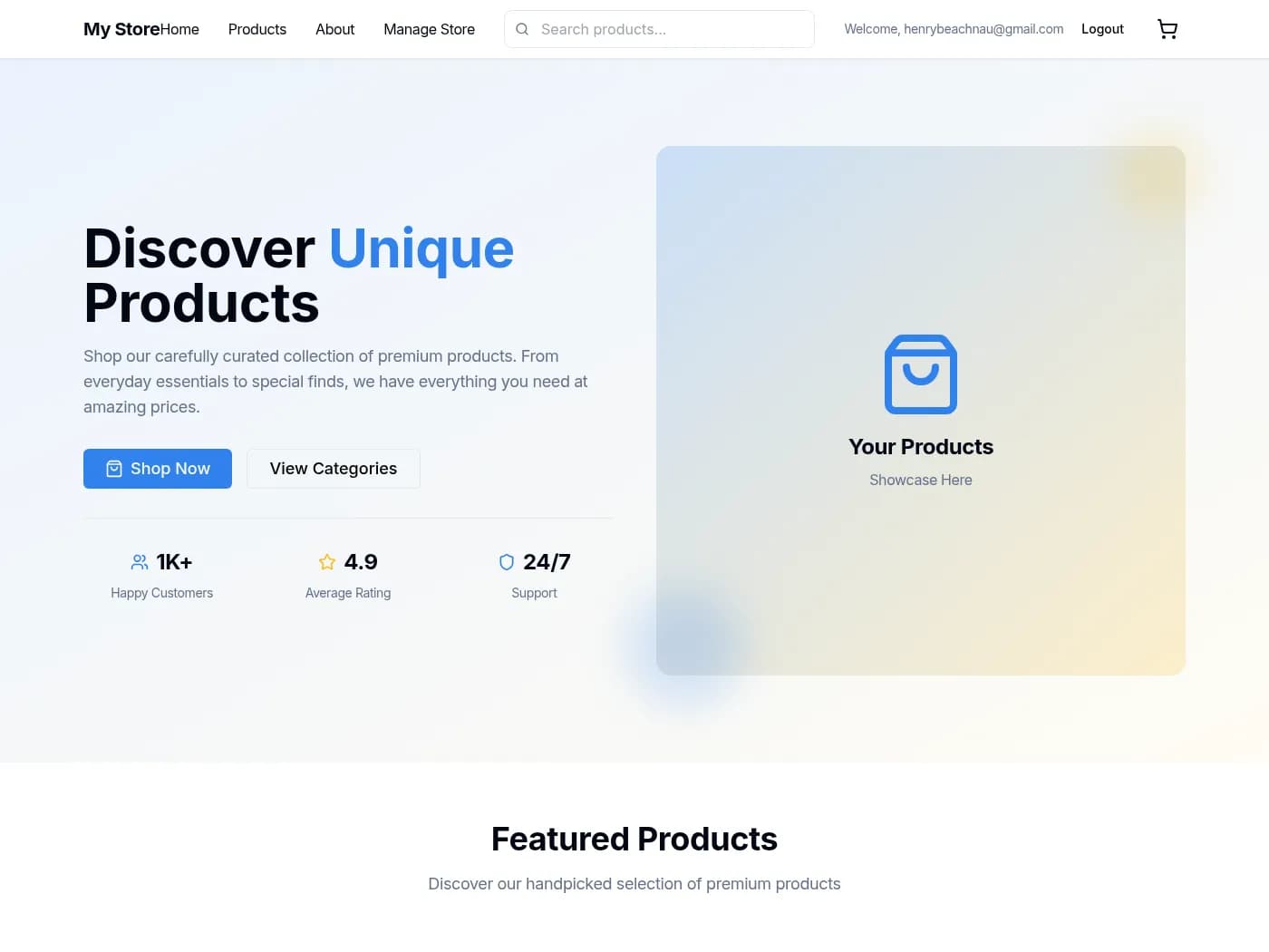 Personal Online Storefront