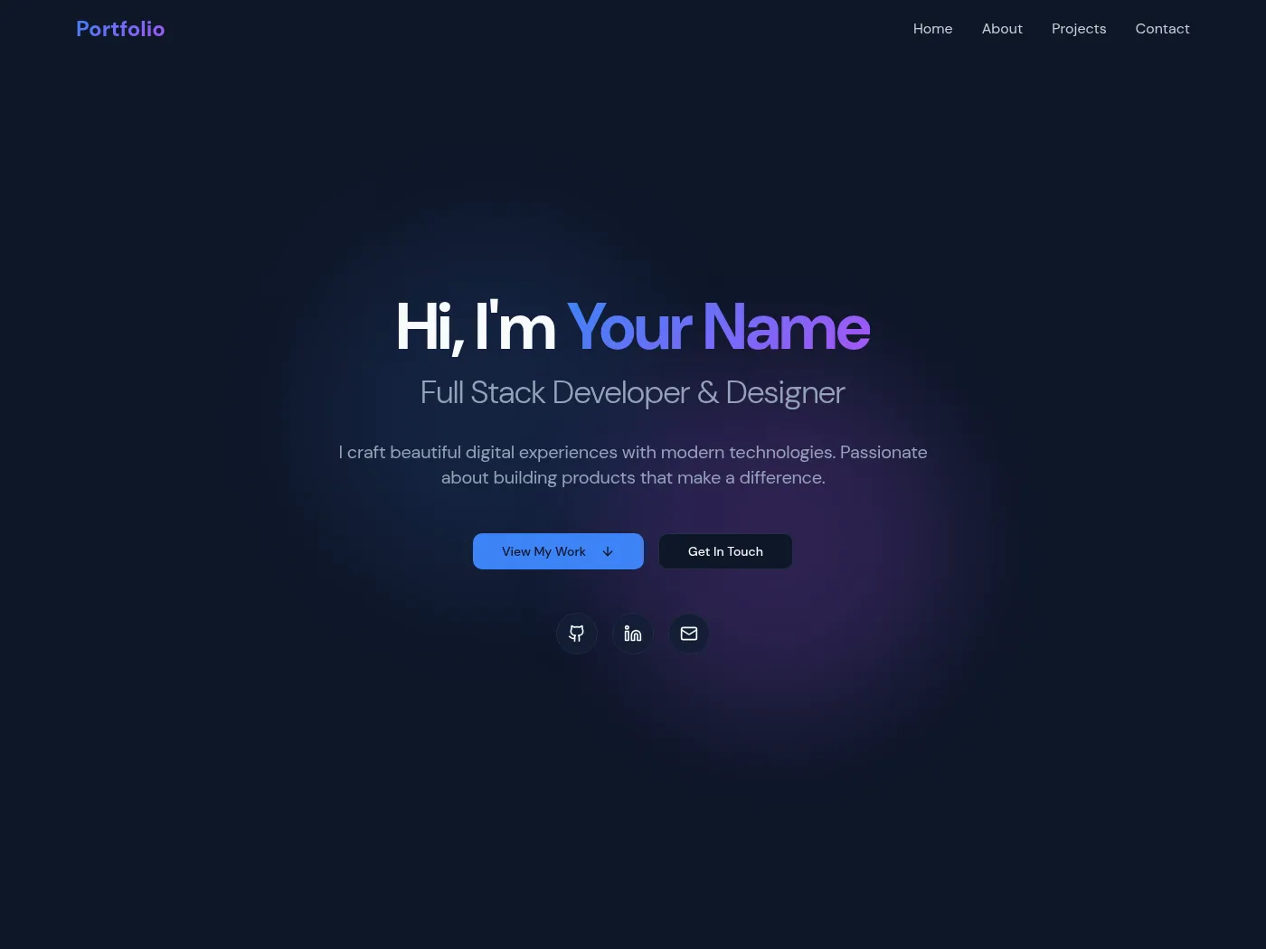 Personal Portfolio Showcase