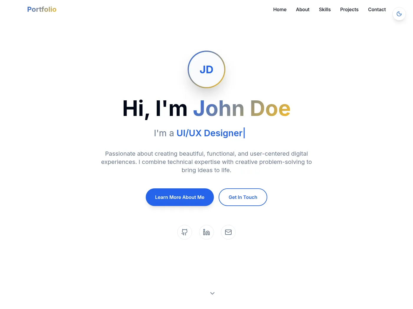 Personal Portfolio Showcase