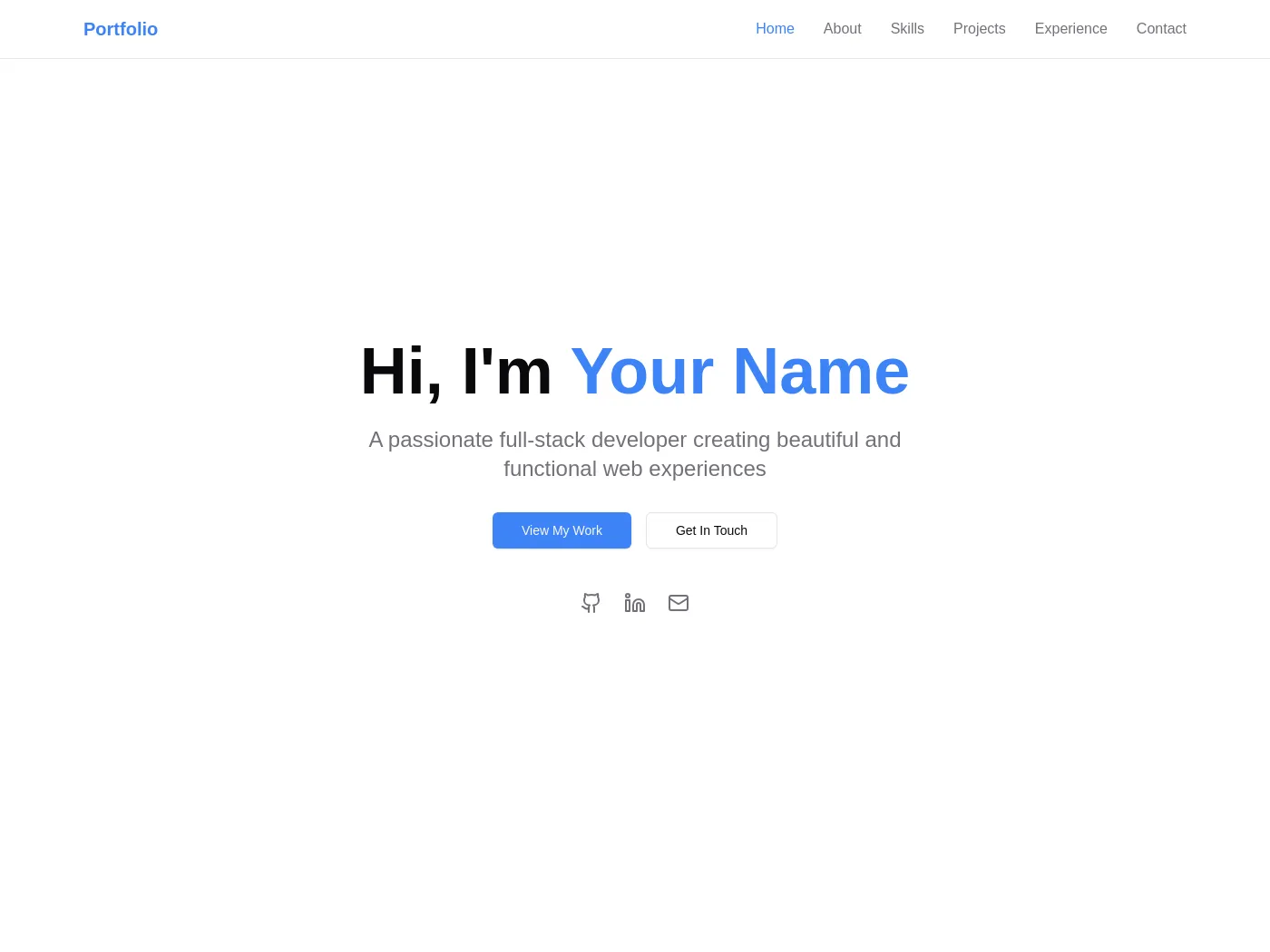 Personal Portfolio Website