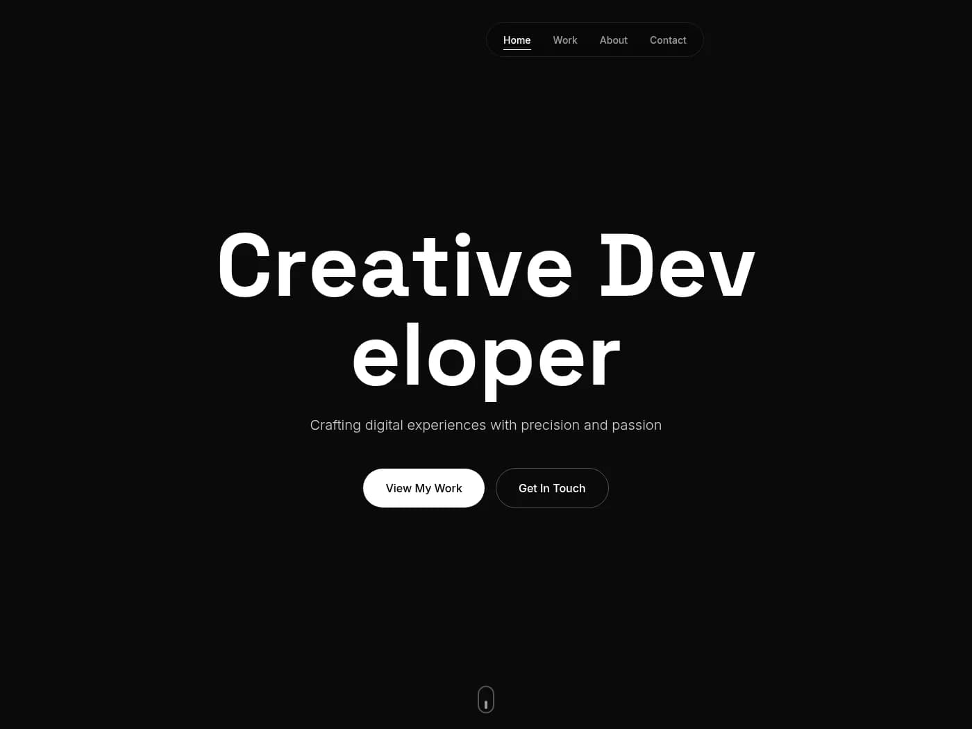 Personal Portfolio Website for Showcasing Skills and Work