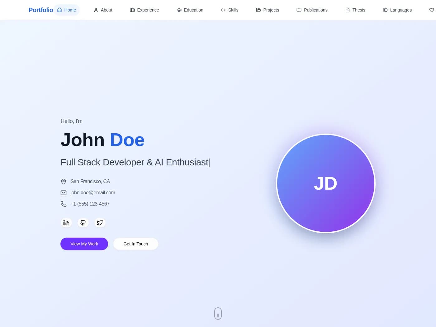 Personal Portfolio Website
