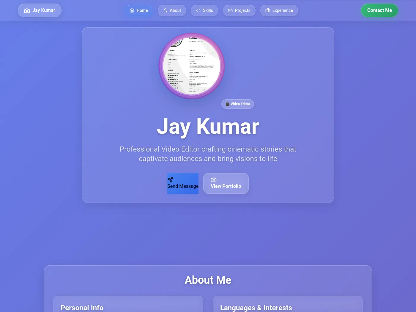 Personal Portfolio Website