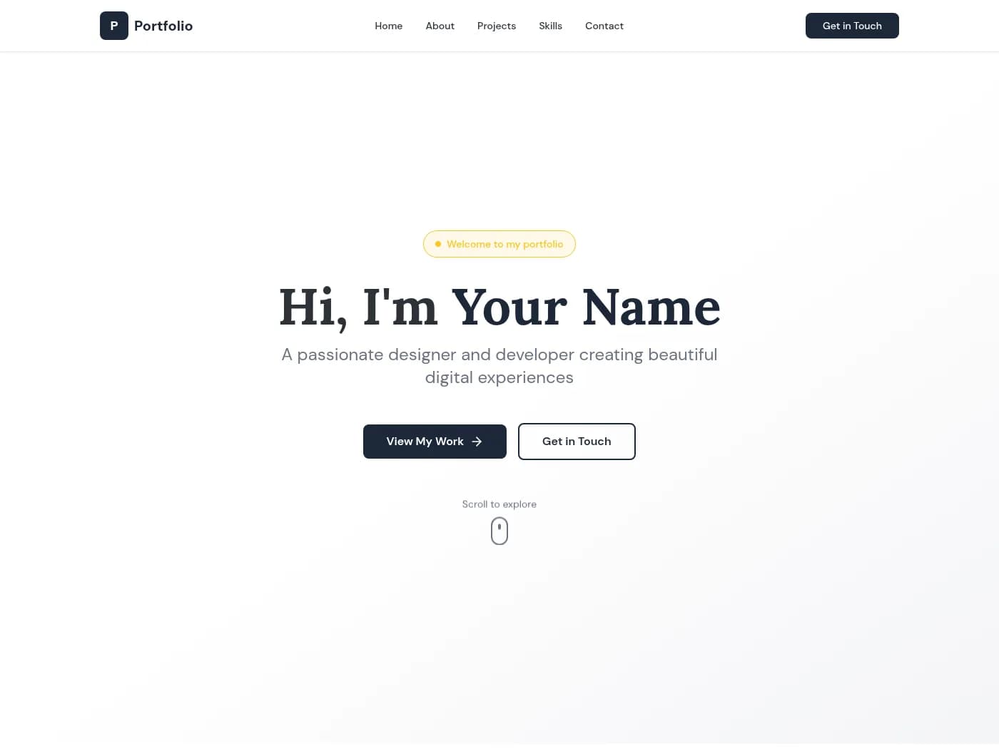 Personal Portfolio Website