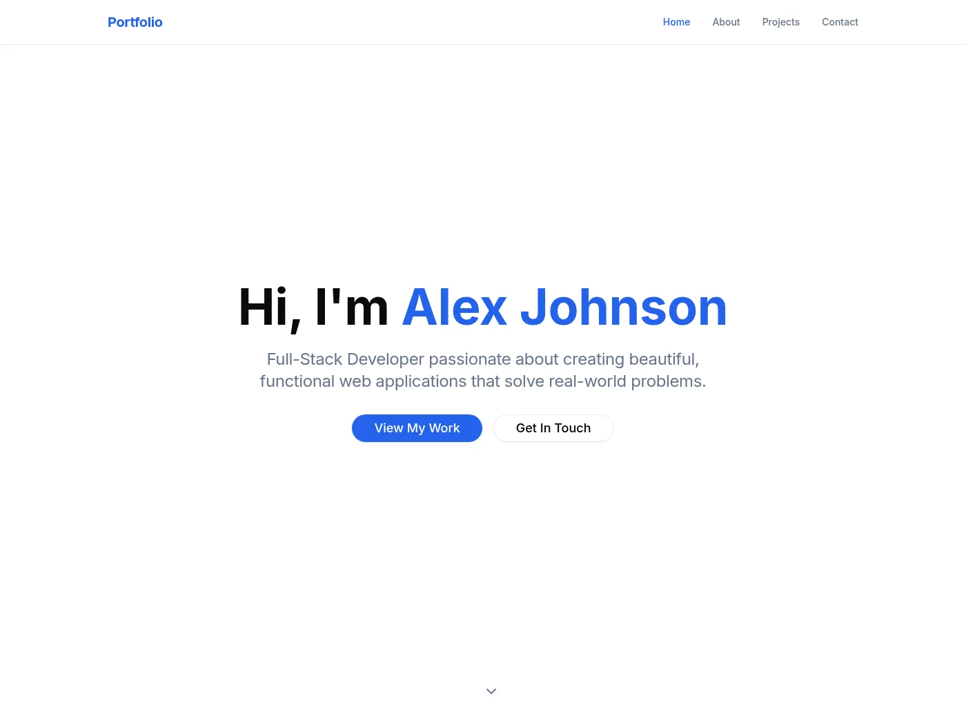 Personal Portfolio Website