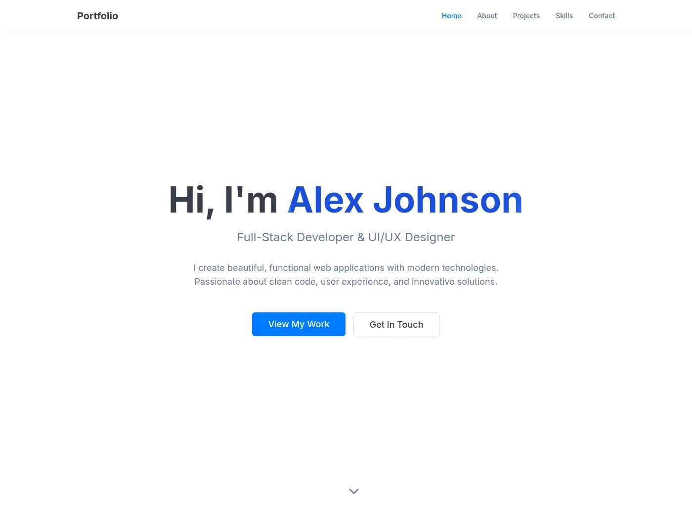 Personal Portfolio Website