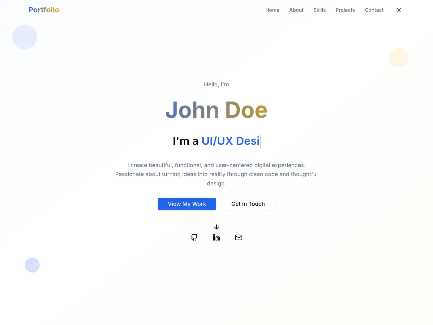 Personal Portfolio Website
